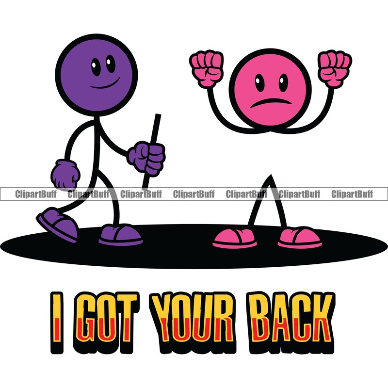 I Got Your Back Stick Figure - Etsy