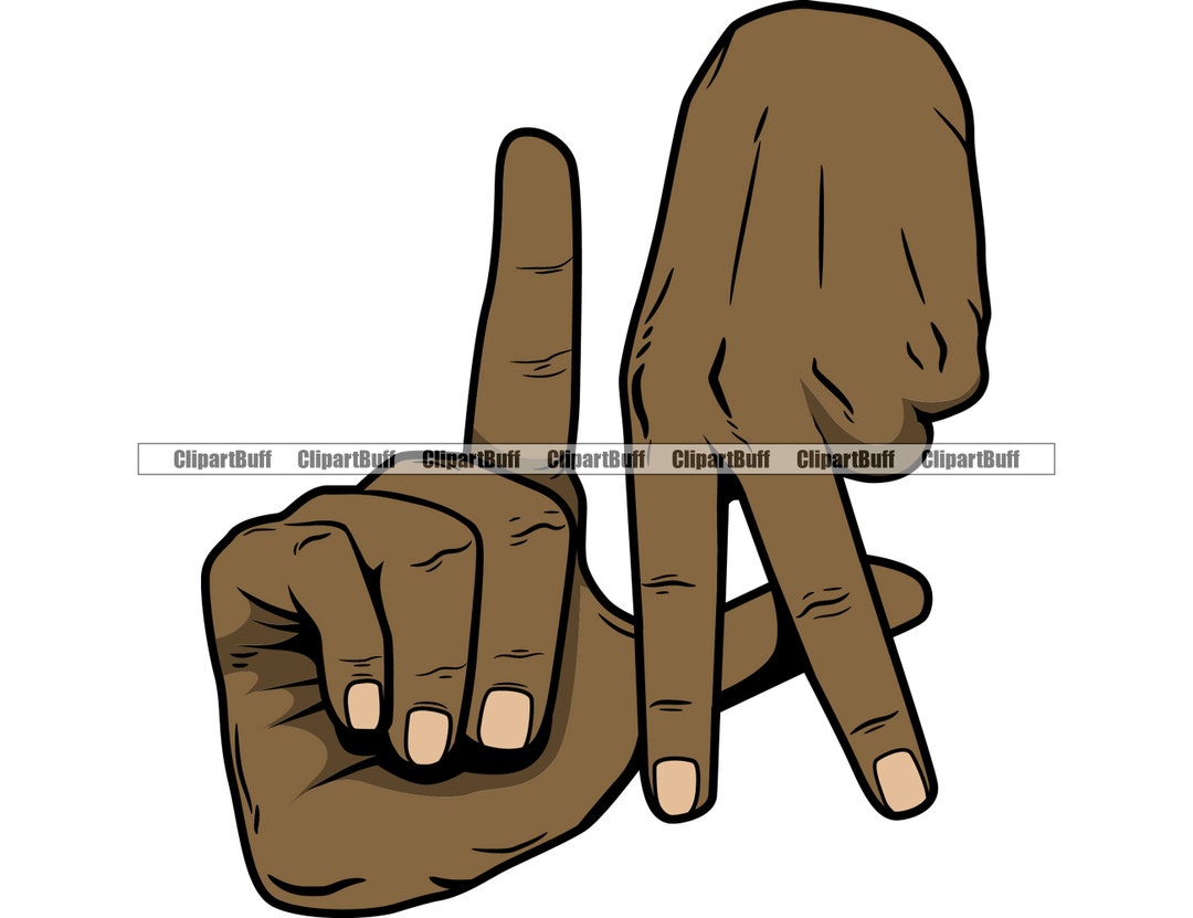 LA Gang Black Man Hand Sign Los Angeles Gangster Finger Symbol Hustle ...