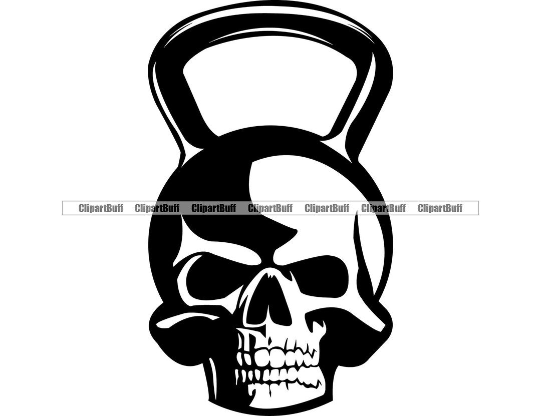 Skull Kettlebell Kettle Weight Skeleton Head Workout Health Fitness Gym ...