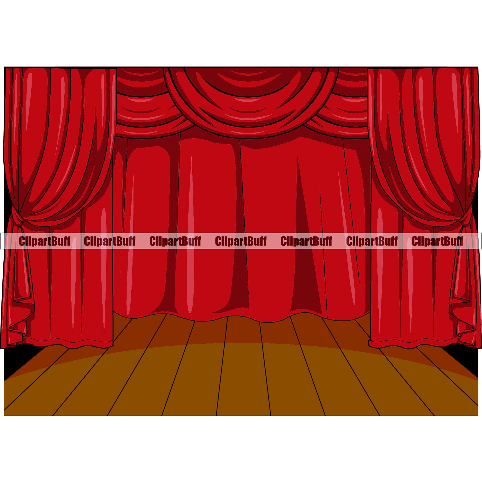 Stage Curtain Drawing