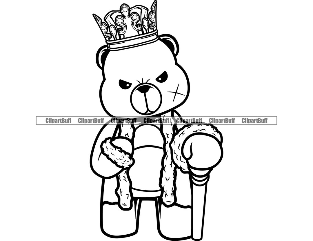 Gangster Hustle Pimp Teddy Bear King Scar Face Cane Fur Coat Rich ...