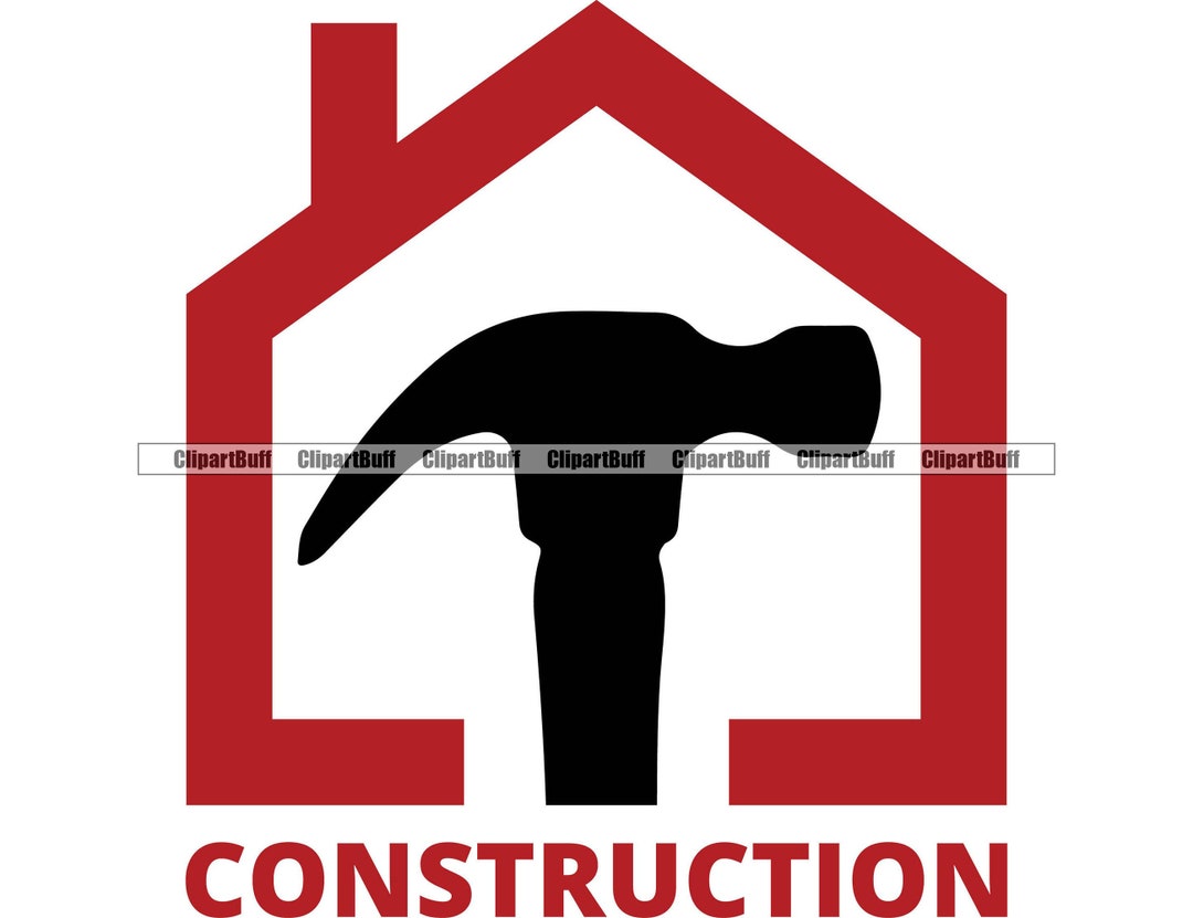 Construction Logo Hammer Home House Service Build Work Repair Carpenter ...