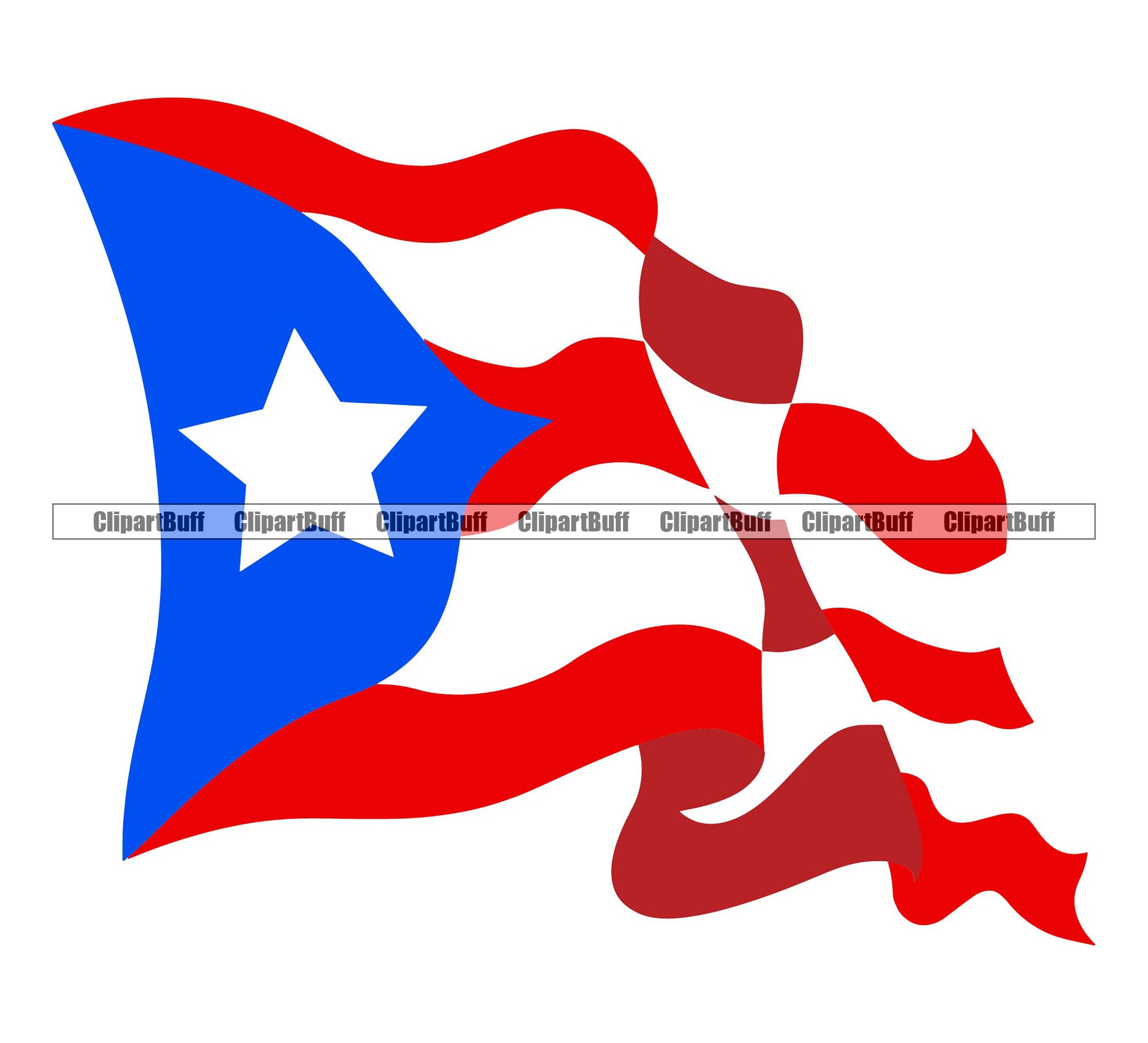 Puerto Rico Rican Wavy Flag Boricua Roots Lifestyle Country Spanish ...