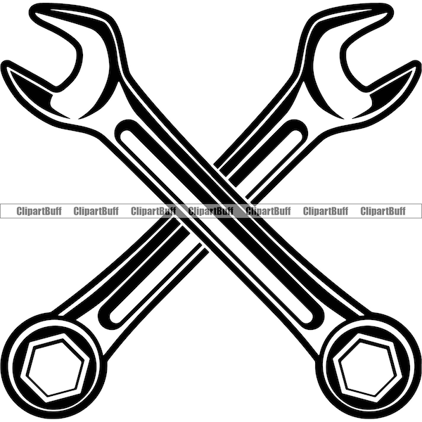 Crossed Wrench Svg - Etsy