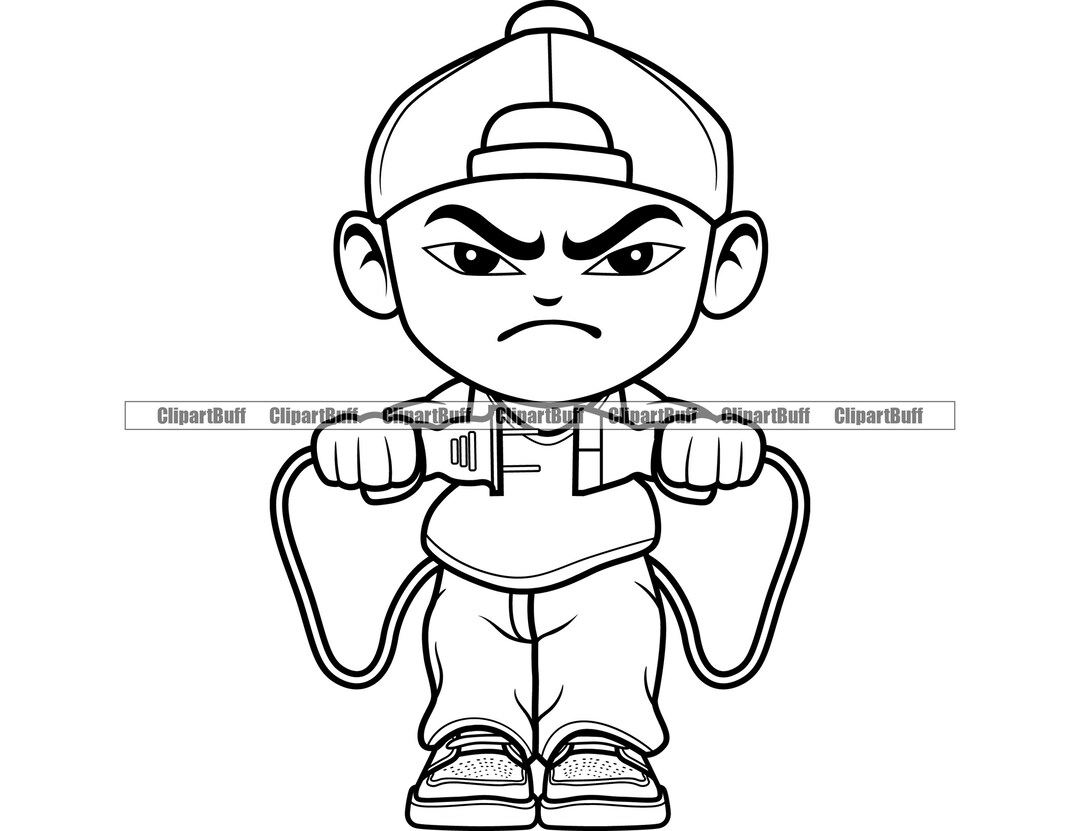 Gangster Hustle Boy Holding Plug Trap Trapper Cap Rich Hood Grind Hip ...