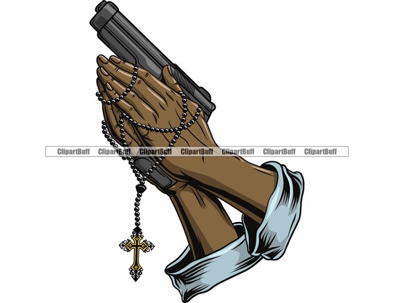 Black Hand Holding Gun