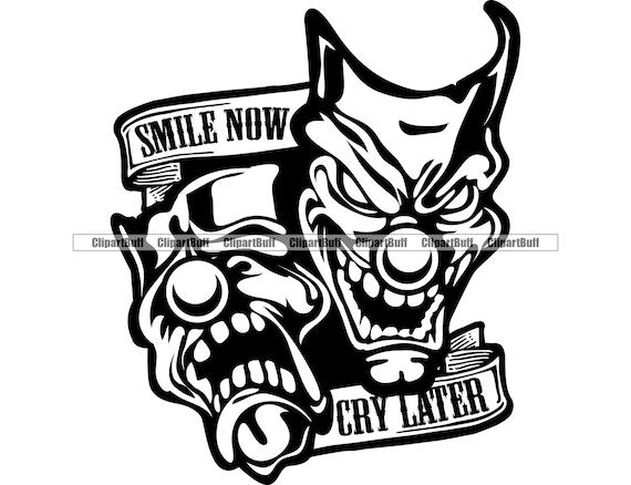 Traurige Cholo Clown Zeichnungen