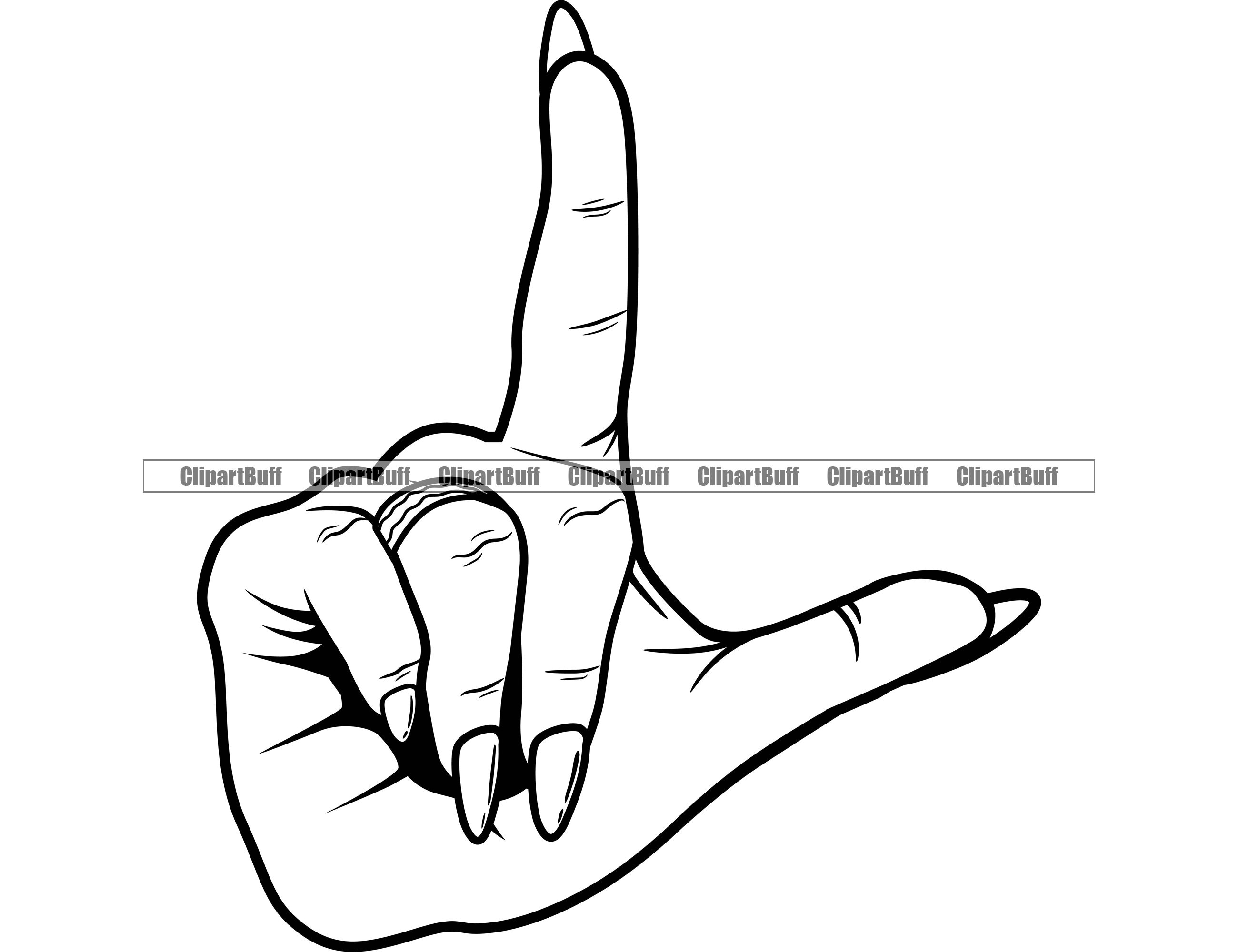 Woman Hand L Loser Finger Hand Gesture Nails Attitude Girl - Etsy