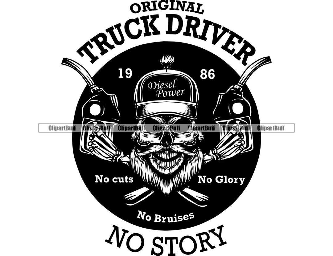 Original Truck Driver Diesel Power Skull 1986 No Cuts Glory Bruises ...