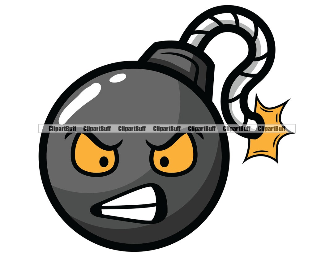 Bomb Explosion Tnt Fire Evil Scary Smoke Blast Cartoon - Etsy