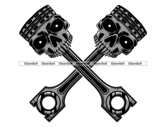 Crossed Pistons Tattoo