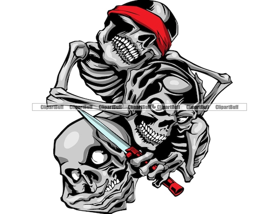 Evil Skeleton Skull Death SKELETON GOTHIC GOTH GRINNING EVIL MEDIEVAL