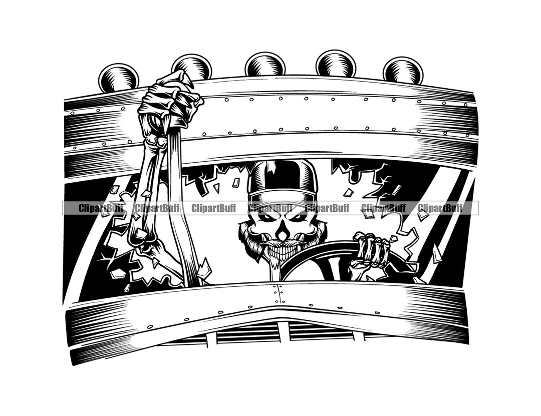 Tow Truck Driver Skull Grin Skeleton Trucker Steering Gear Shifter ...