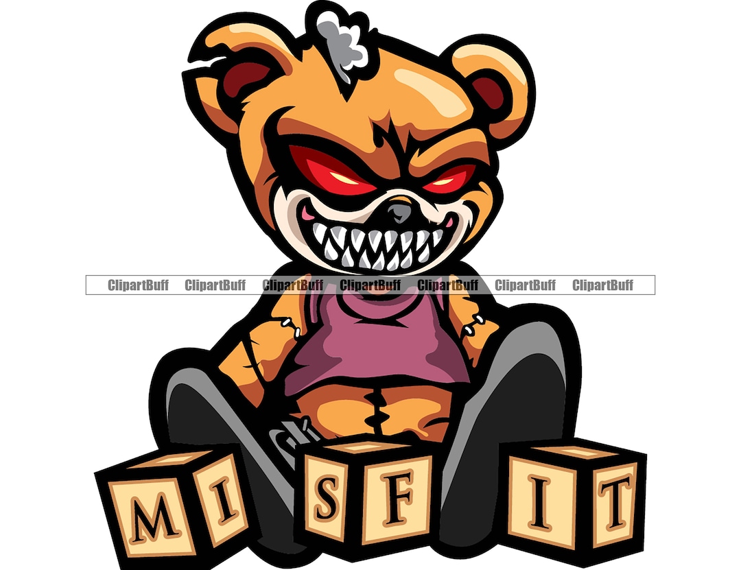 Scary Cartoon Teddy Bear