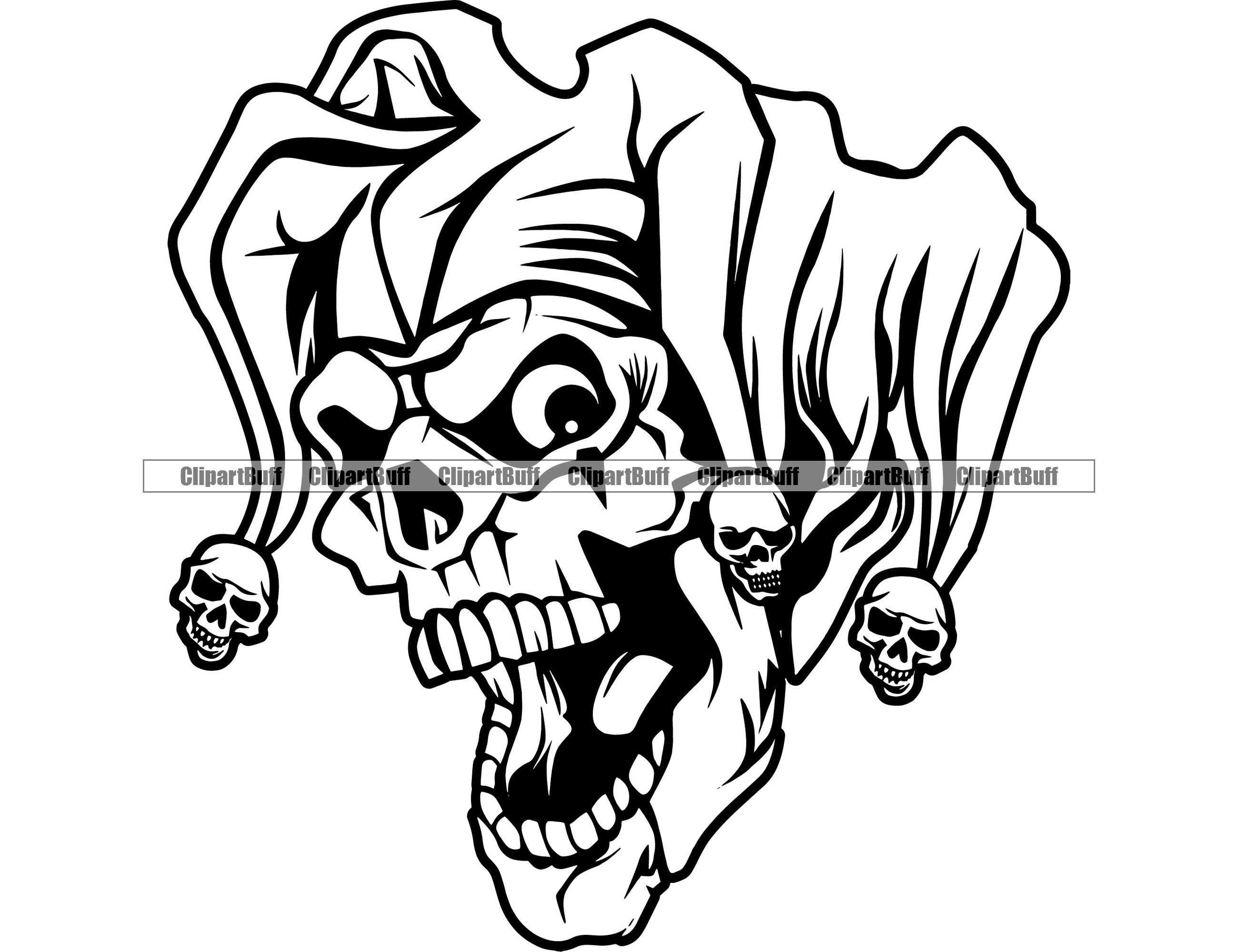 Skull Joker Drawings