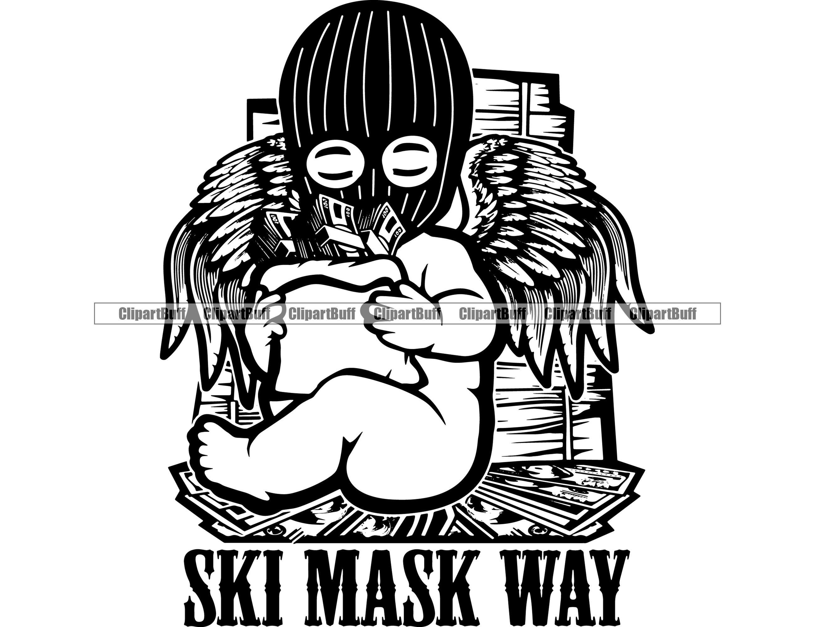 Skull Ski Mask Drawing
