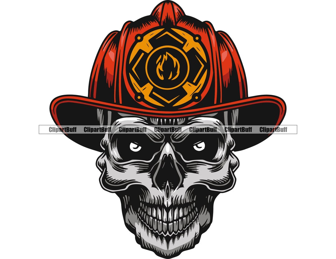 Firefighter Skull Fire Emergency Fireman Firemen Helmet Rescue ...