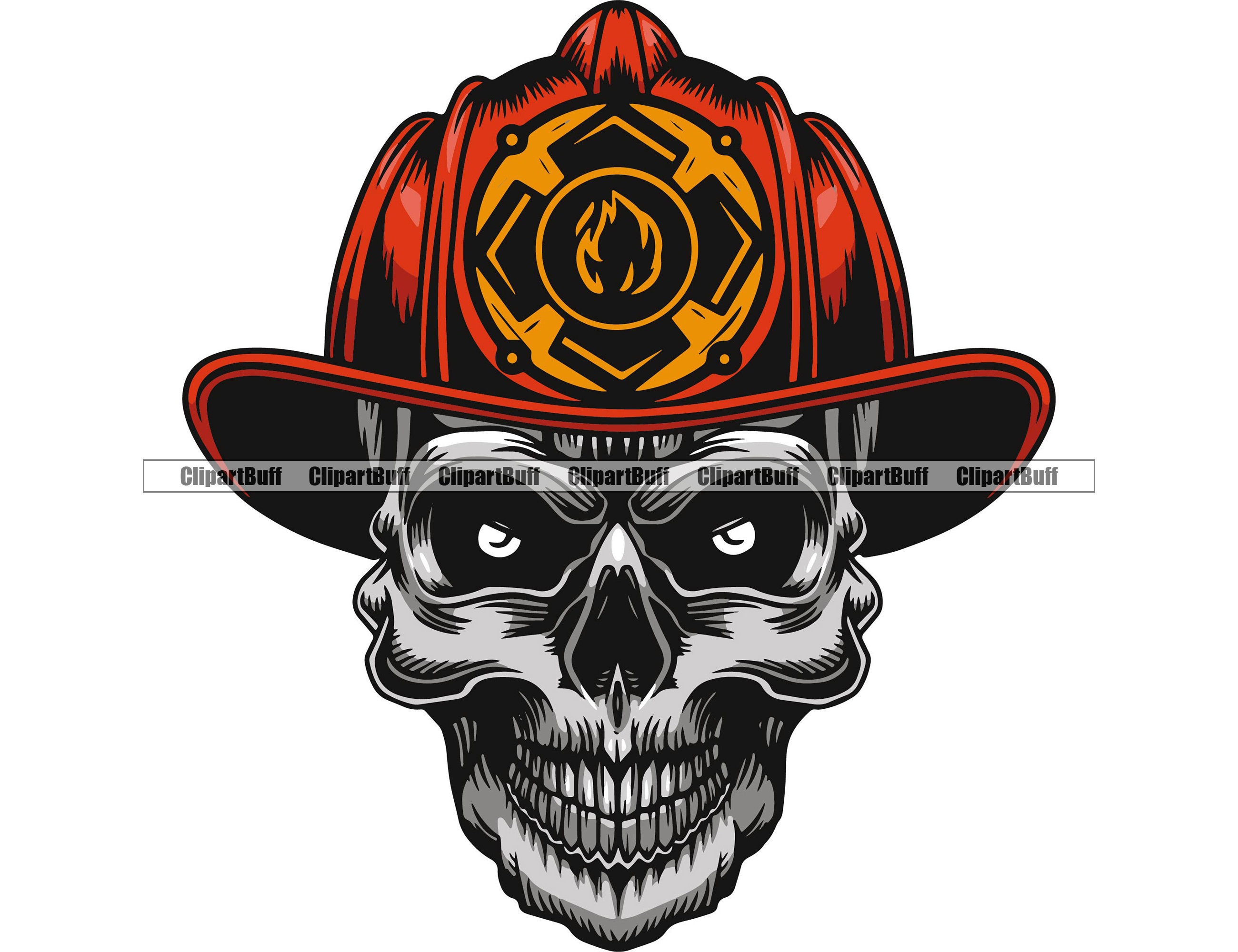 Firefighter Skull Fire Emergency Fireman Firemen Helmet Rescue - Etsy