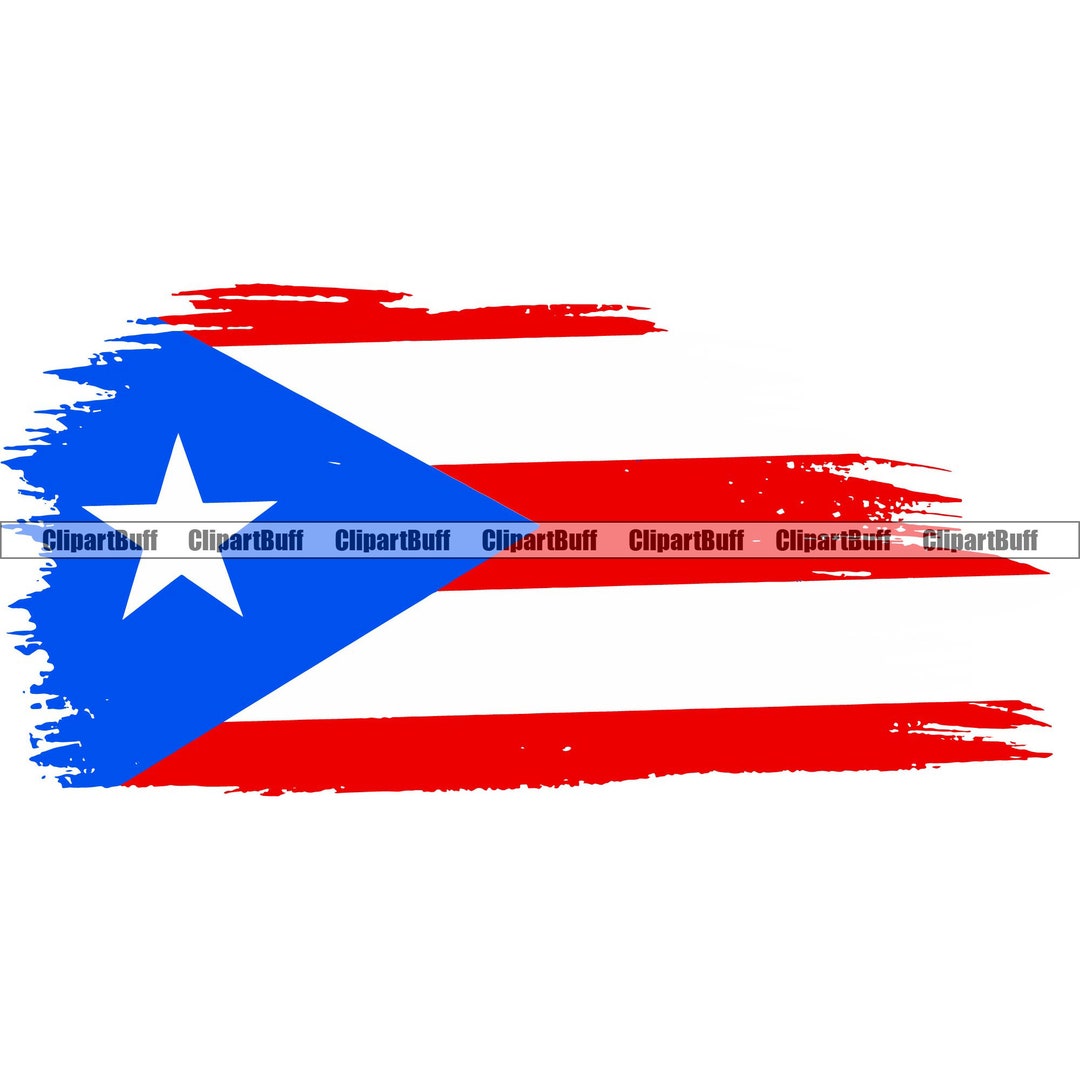 Distressed Puerto Rico Rican Flag Pride Spanish Culture Banner Damaged ...