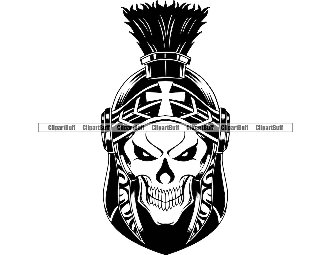 Skull Spartan Soldier Head Decorative Armor Skeleton Warrior Gladiator ...