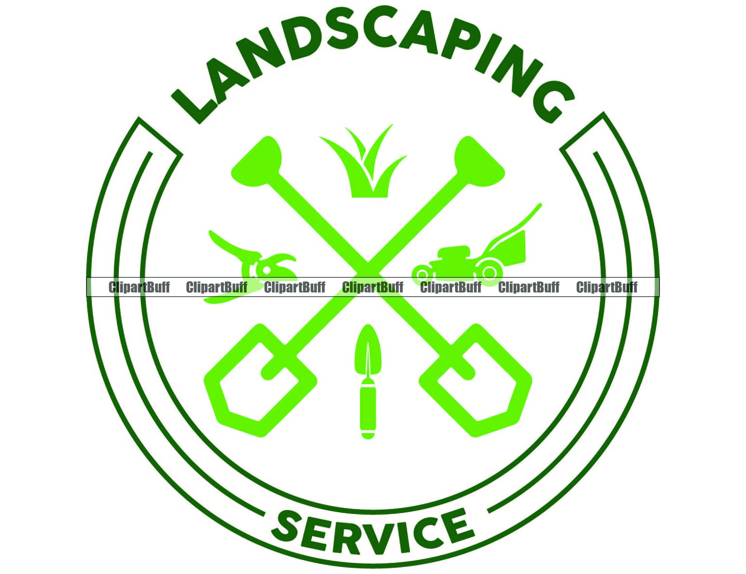 Landscaping Logo Lawn Care Lawncare Landscape Service Grass Garden Yard ...