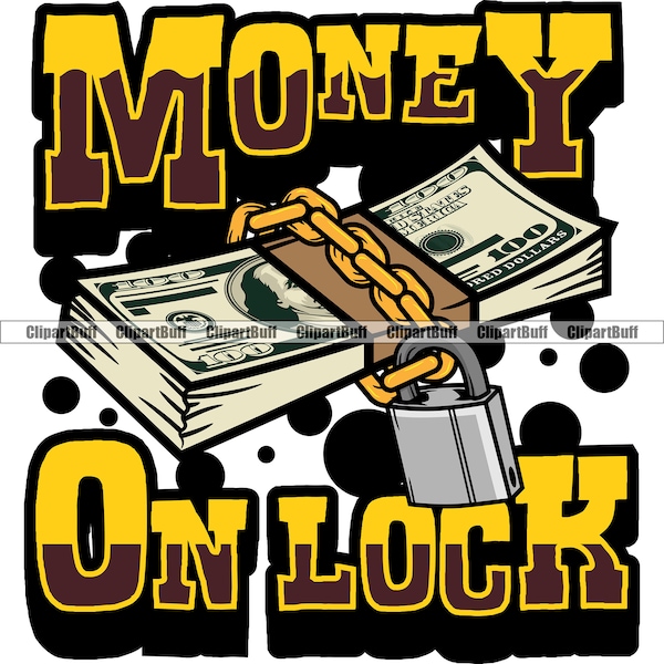 Money on Lock Svg - Etsy