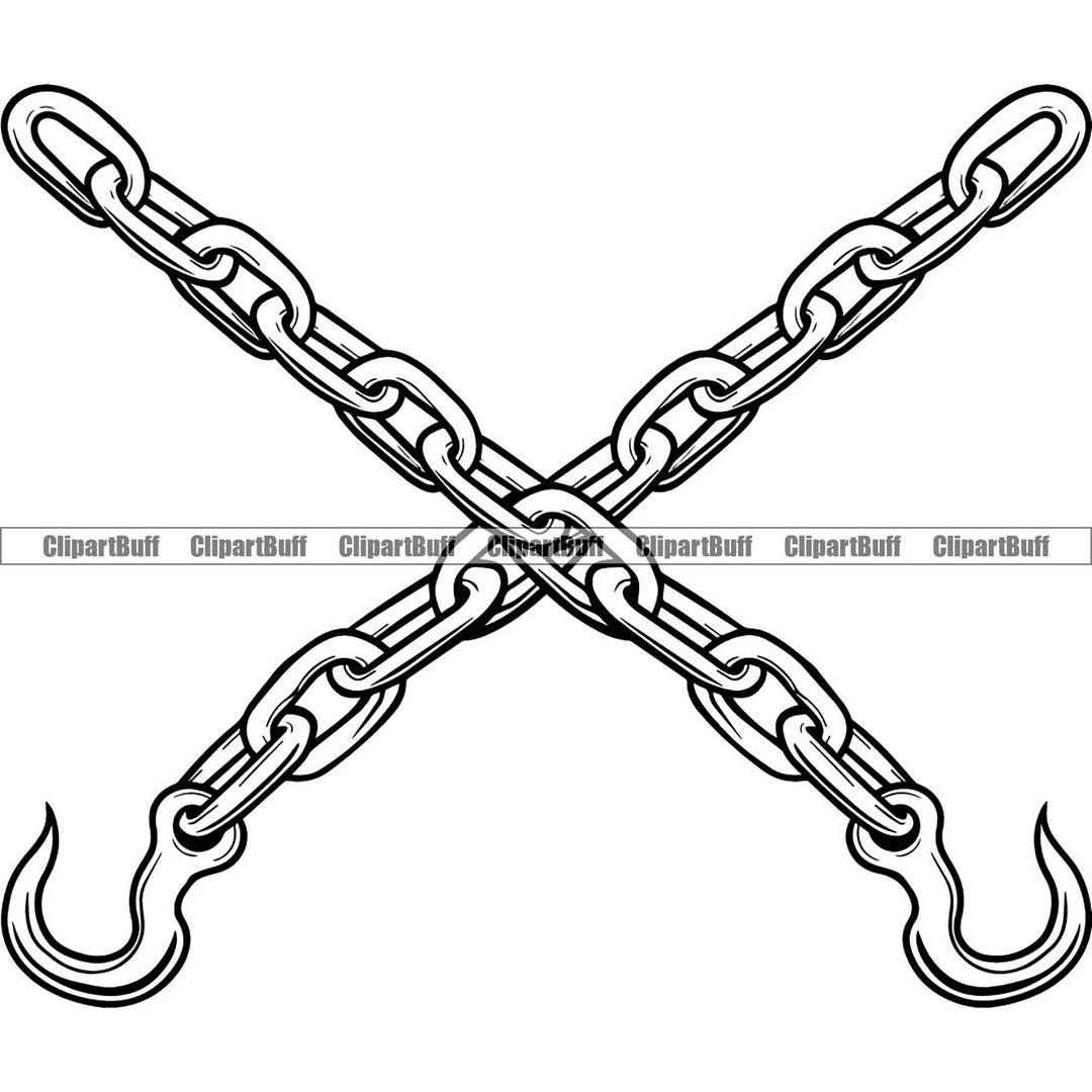 Tow Truck Hooks Chain Transport Car Auto Vehicle Road Emergency Towing ...