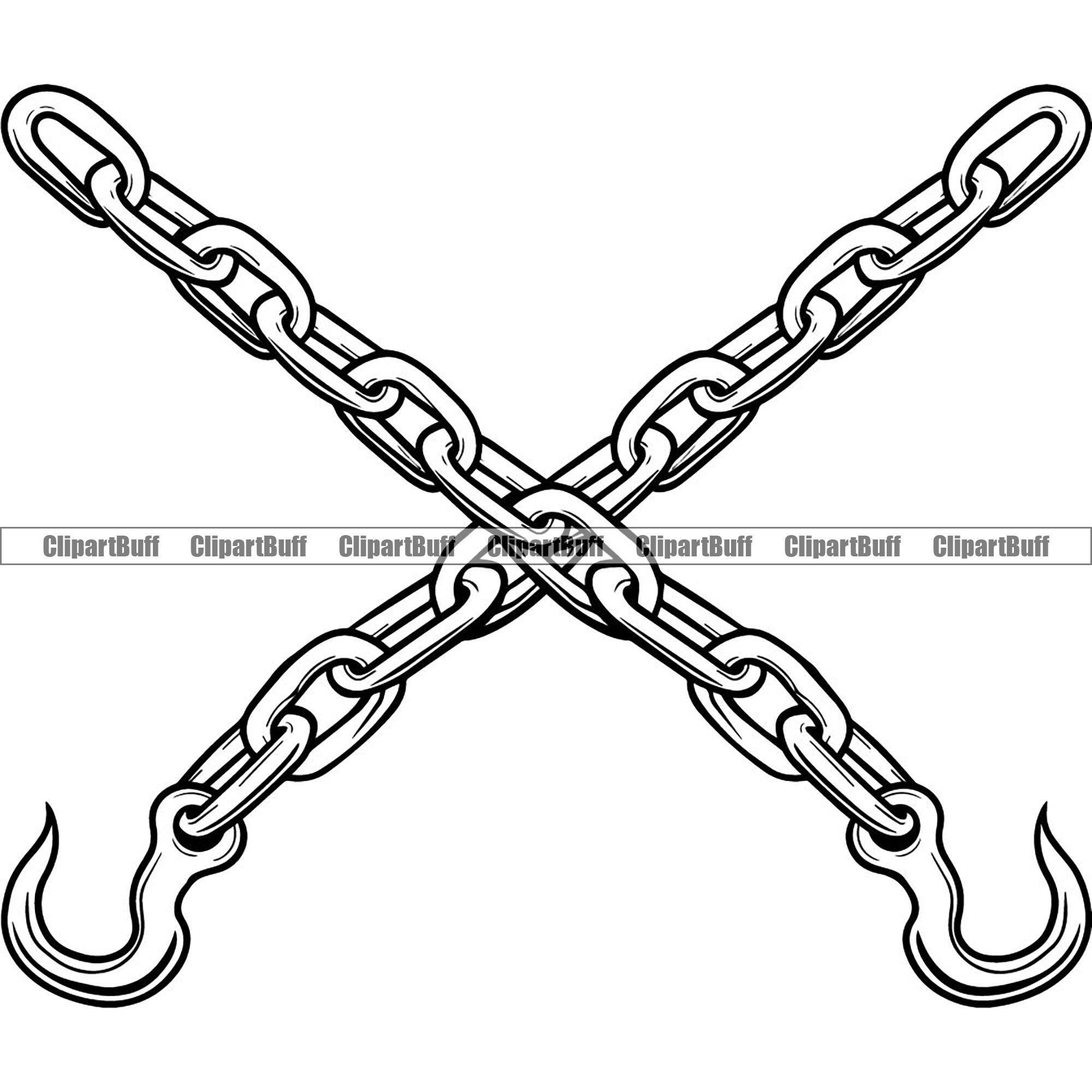 Tow Truck Hooks Chain Transport Car Auto Vehicle Road Emergency Towing ...