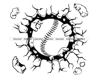 Baseball Ripping Through - Etsy