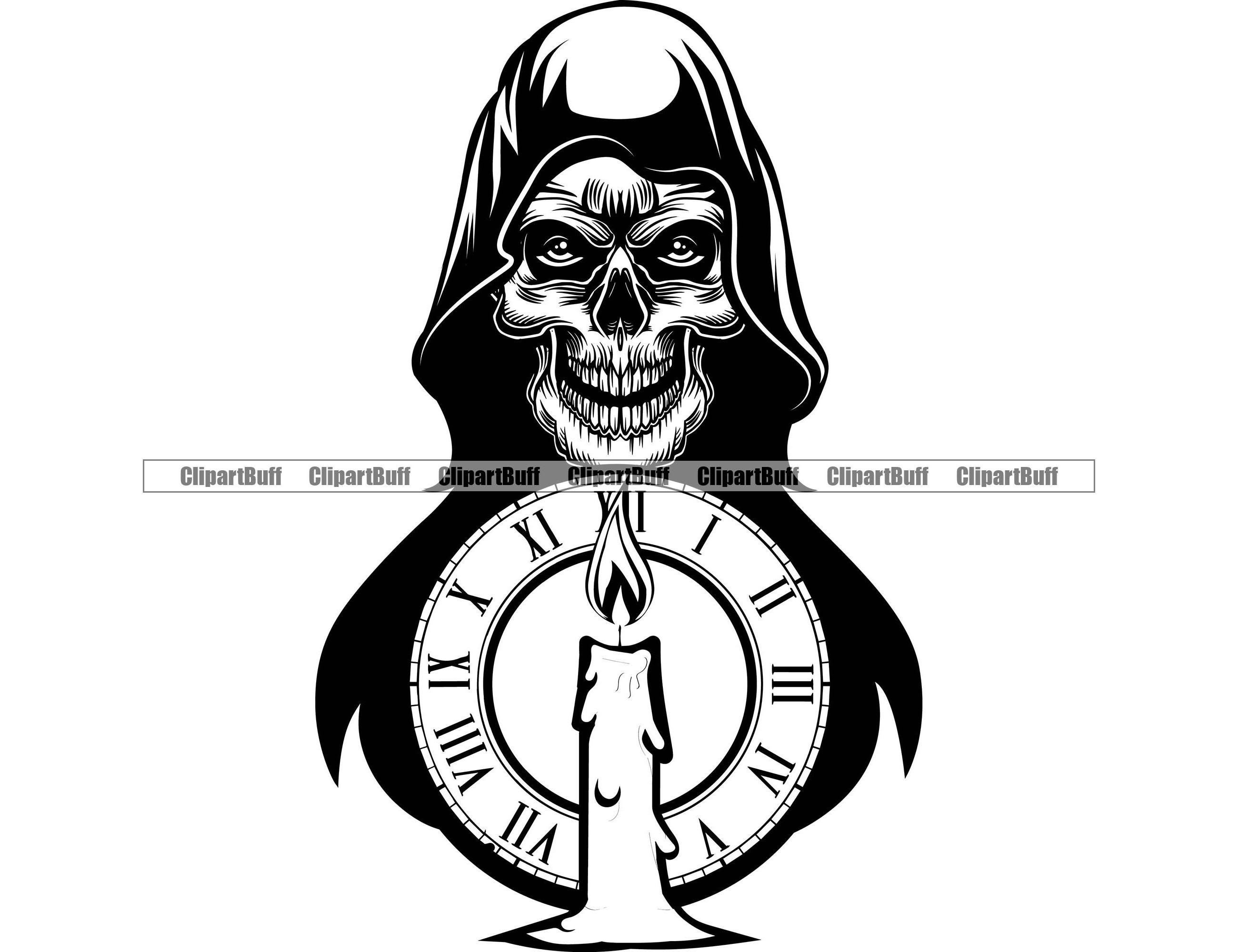 Grim Reaper With Clock