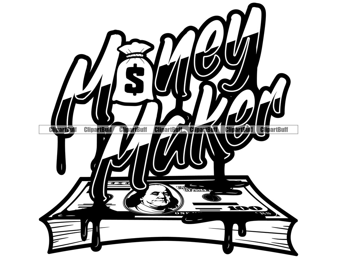 Money Maker Dripping Blood Hustle Gangster Bag Rich Cash Business ...