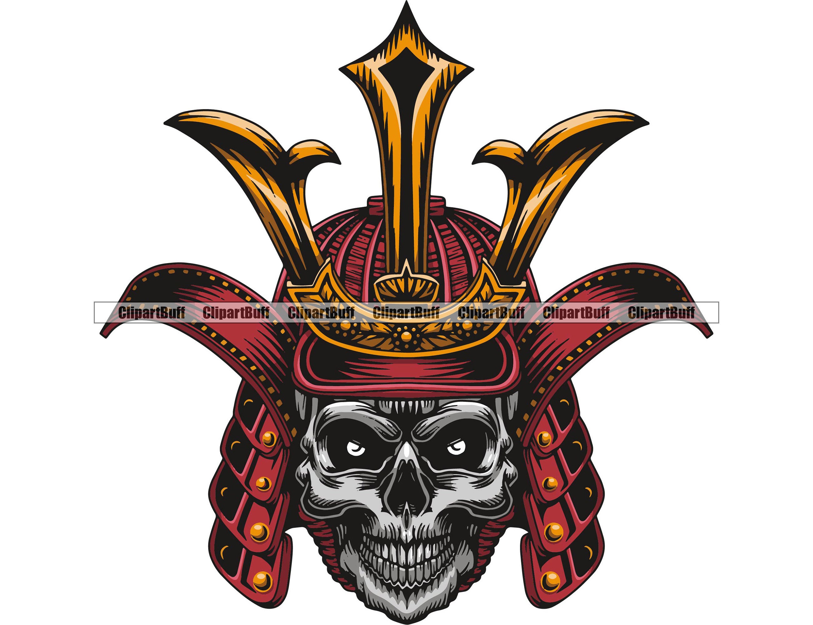 Samurai Skull Warrior Japanese Gold Helmet Japan Kabuto Armor - Etsy