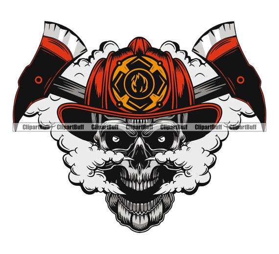 Firefighter Skull Tattoo Designs
