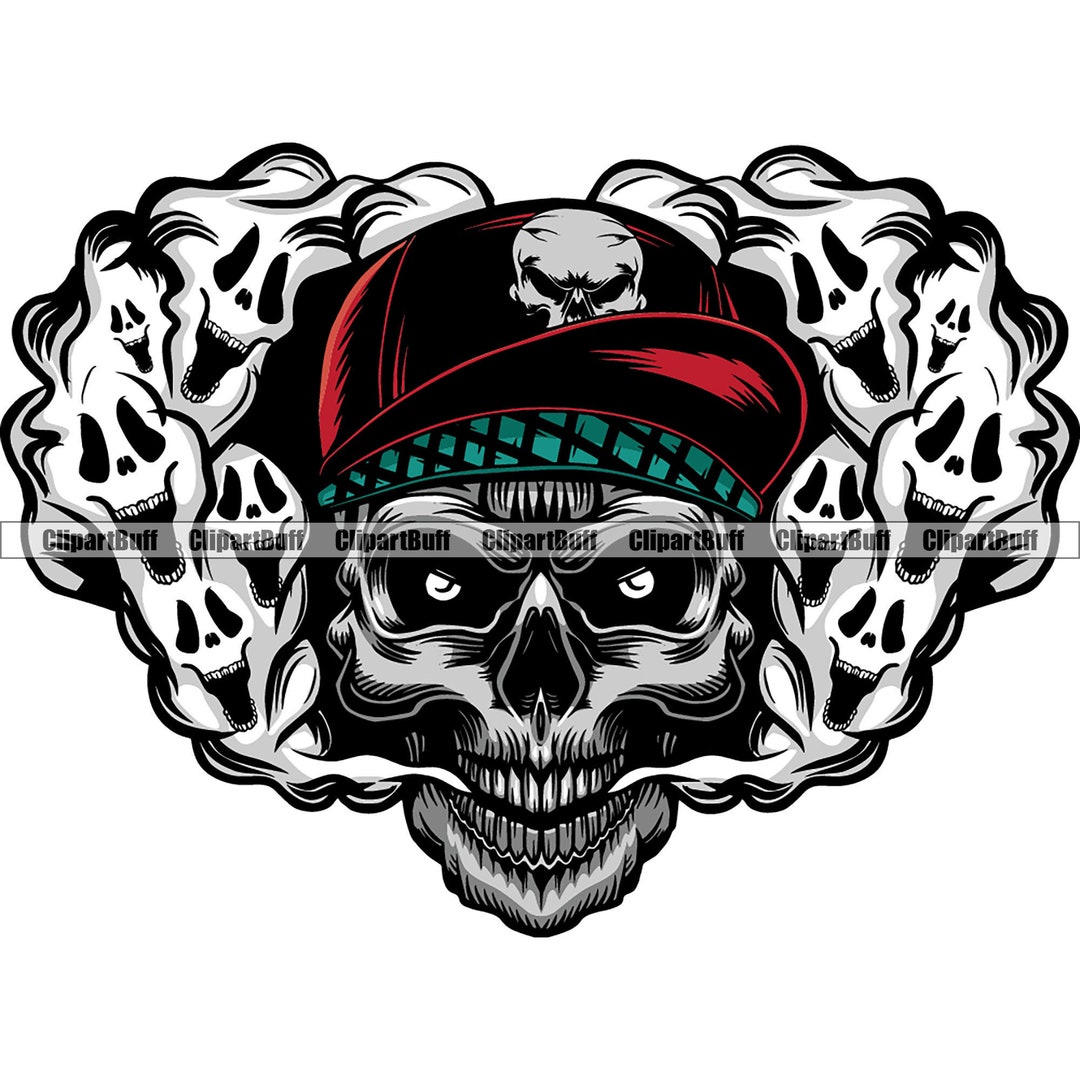 Gangster Skull Smoking Skeleton Beathing Out Ghost Smoke - Etsy