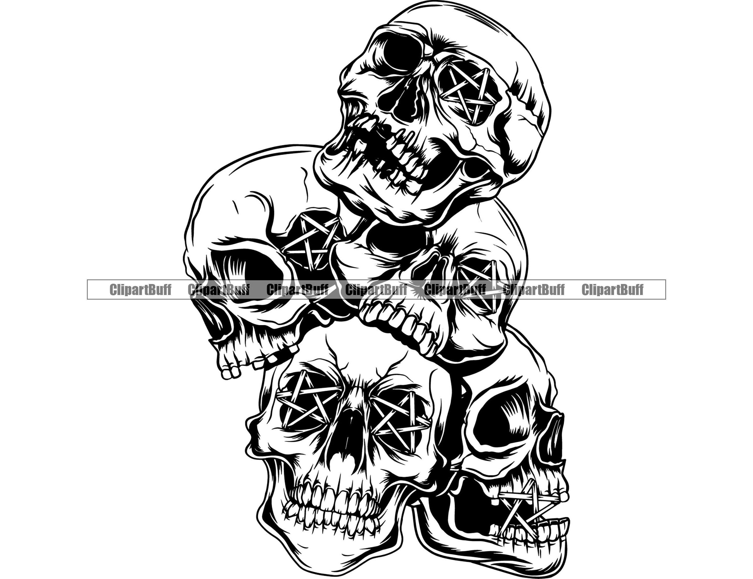 Evil Skeleton Tattoo