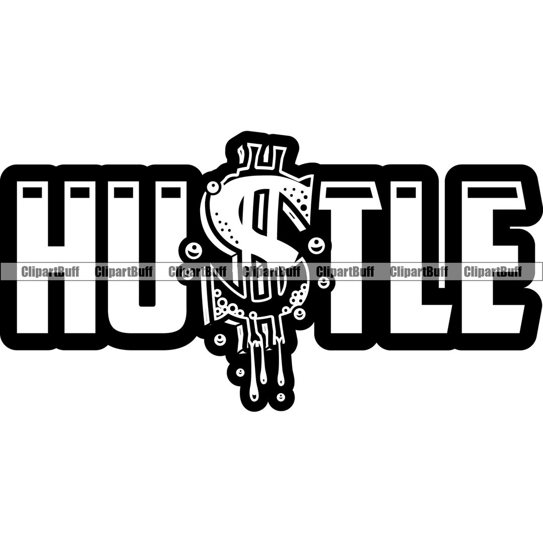 Hustle Dollar Sign Dripping Money Bag Rich Cash Business Street Fashion ...