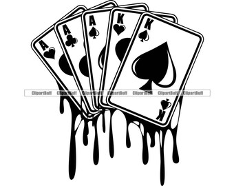 Poker Drip Svg - Etsy