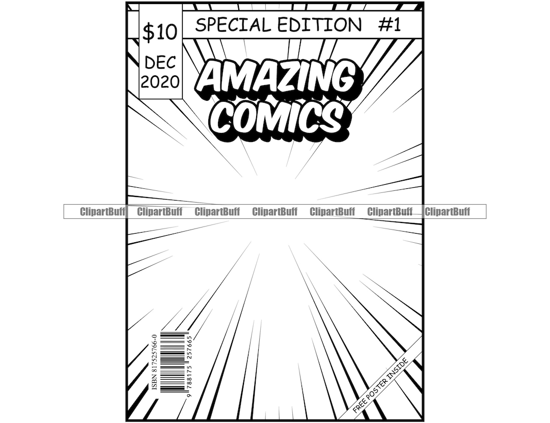 Comic Book Cover Special Edition Cartoon Creative Draw Drawing Magazine ...
