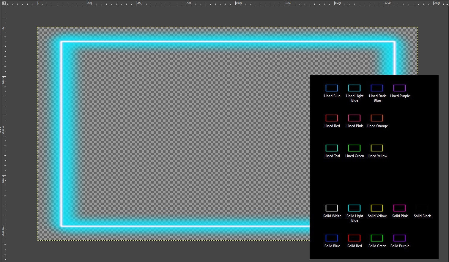 Set of 19 PNG Streaming Overlay Webcam Borders Twitch Stream Frame Neon ...