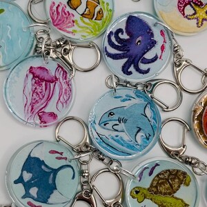 Spin the Mystery Keychain Vending Machine | Hand-painted Watercolor ...