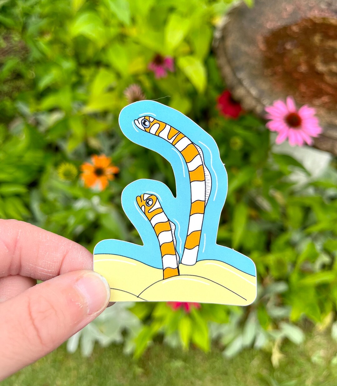 Garden Eels Waterproof Vinyl Decal | Ocean Sticker | Gifts for Ocean ...