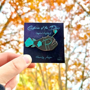Humpback Anglerfish Hard Enamel Pin Deep Sea Gifts for Ocean Lovers ...