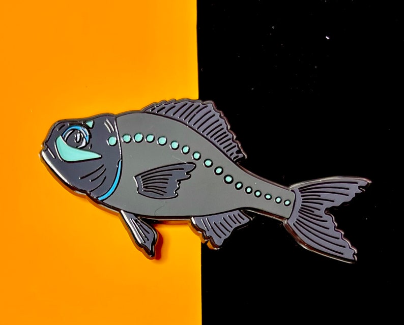Flashlight Fish Enamel Pin: Glow in the Dark Deep Sea Creature - Etsy