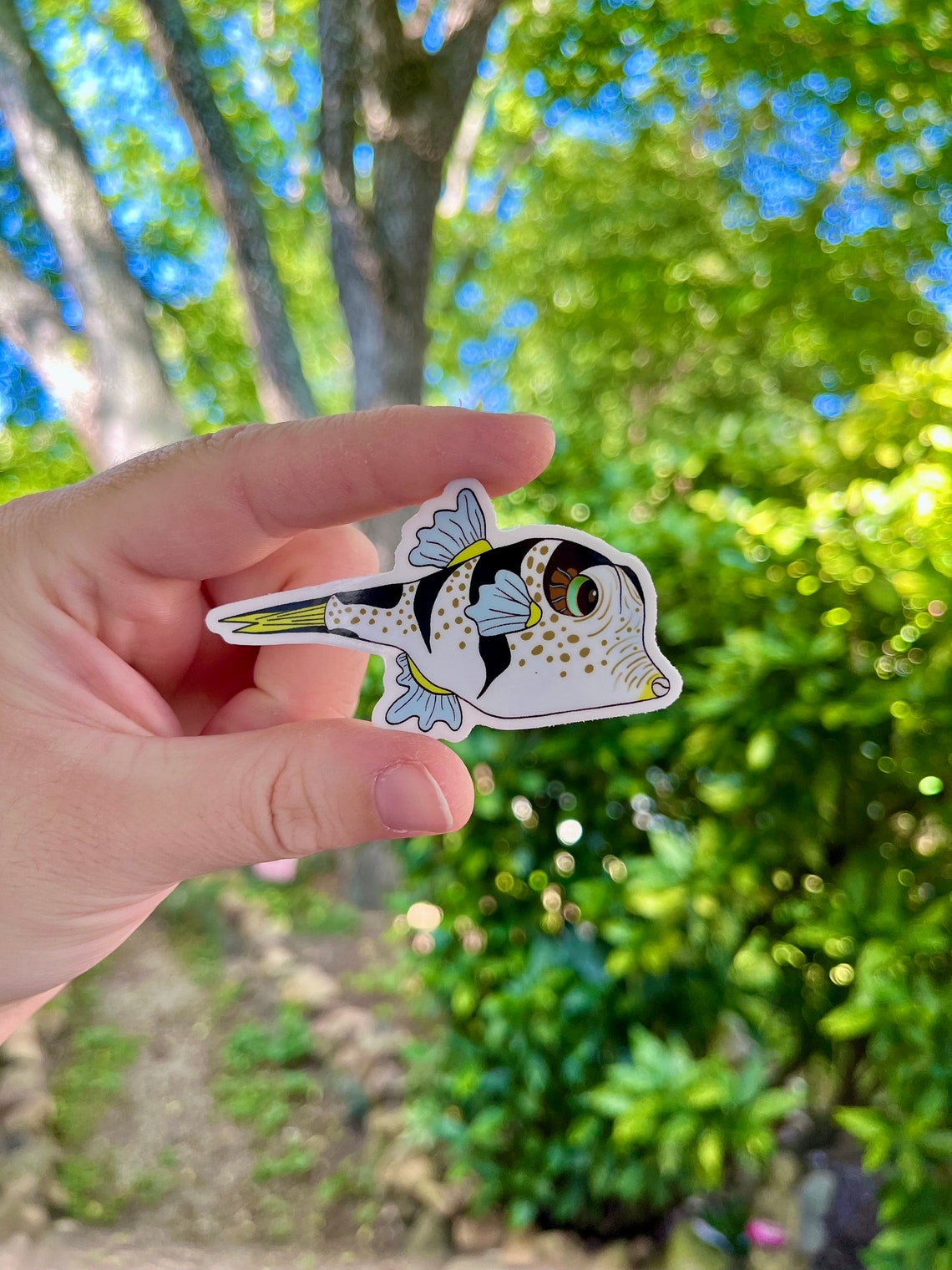 Sharpnose Puffer Fish Sticker: Waterproof Vinyl Decal - Etsy