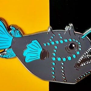Humpback Anglerfish Hard Enamel Pin Deep Sea Gifts for Ocean Lovers ...
