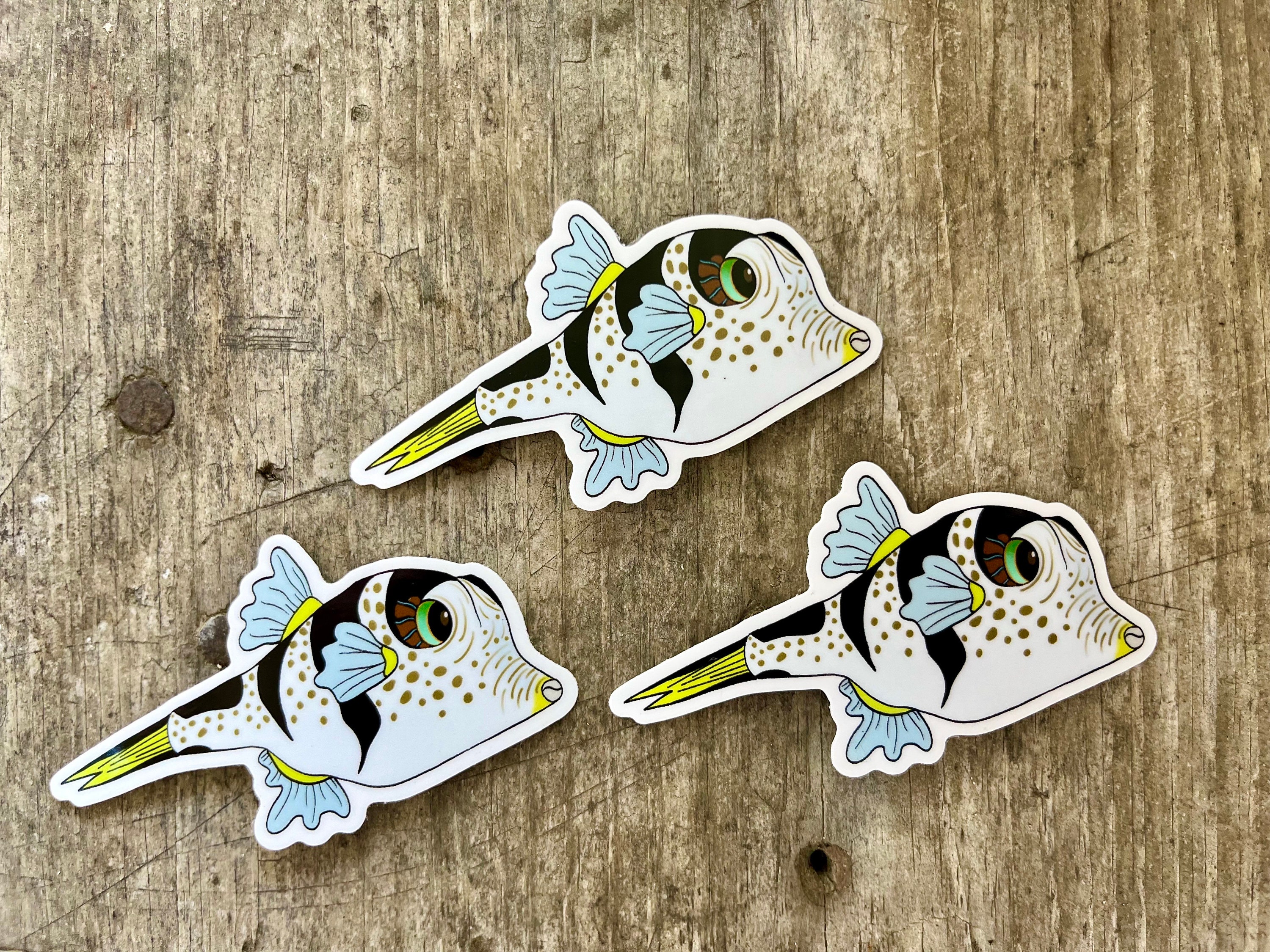 Sharpnose Puffer Fish Sticker: Waterproof Vinyl Decal - Etsy
