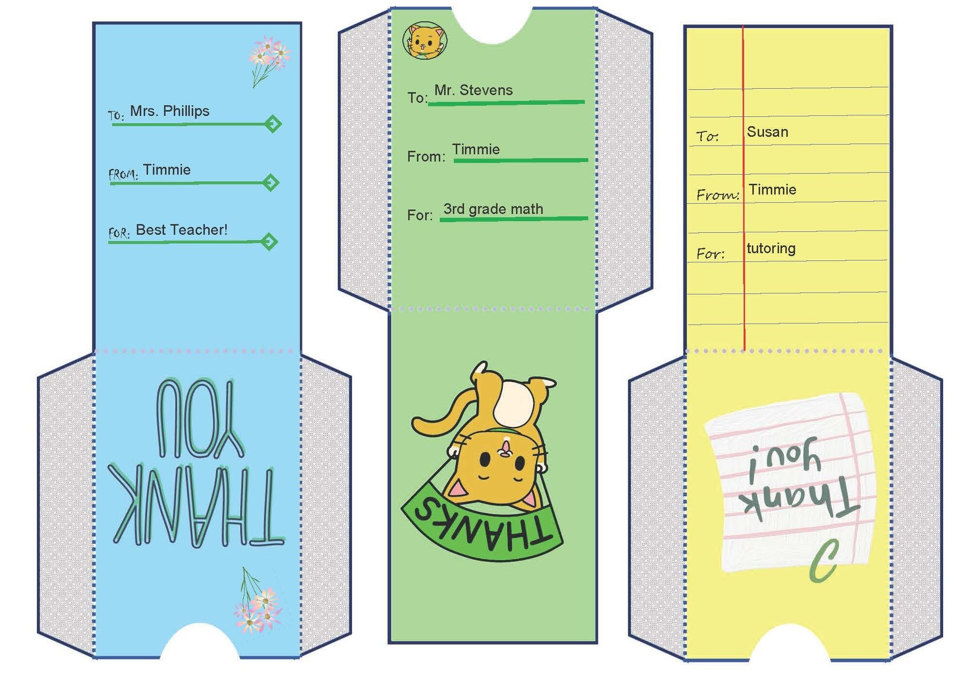 Printable Gift Card Sleeve - Thank You - Etsy