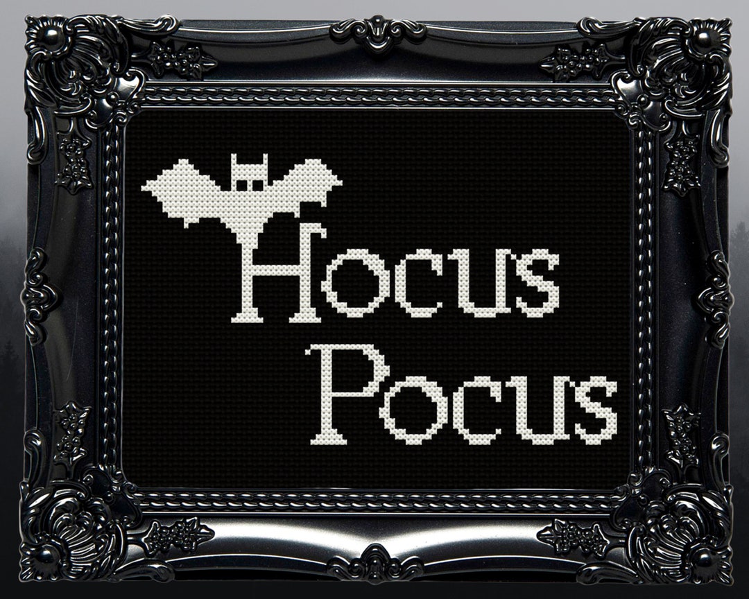 Hocus Pocus Cross Stitch Pattern Horror Gift for Goth X-stitch Witchy ...
