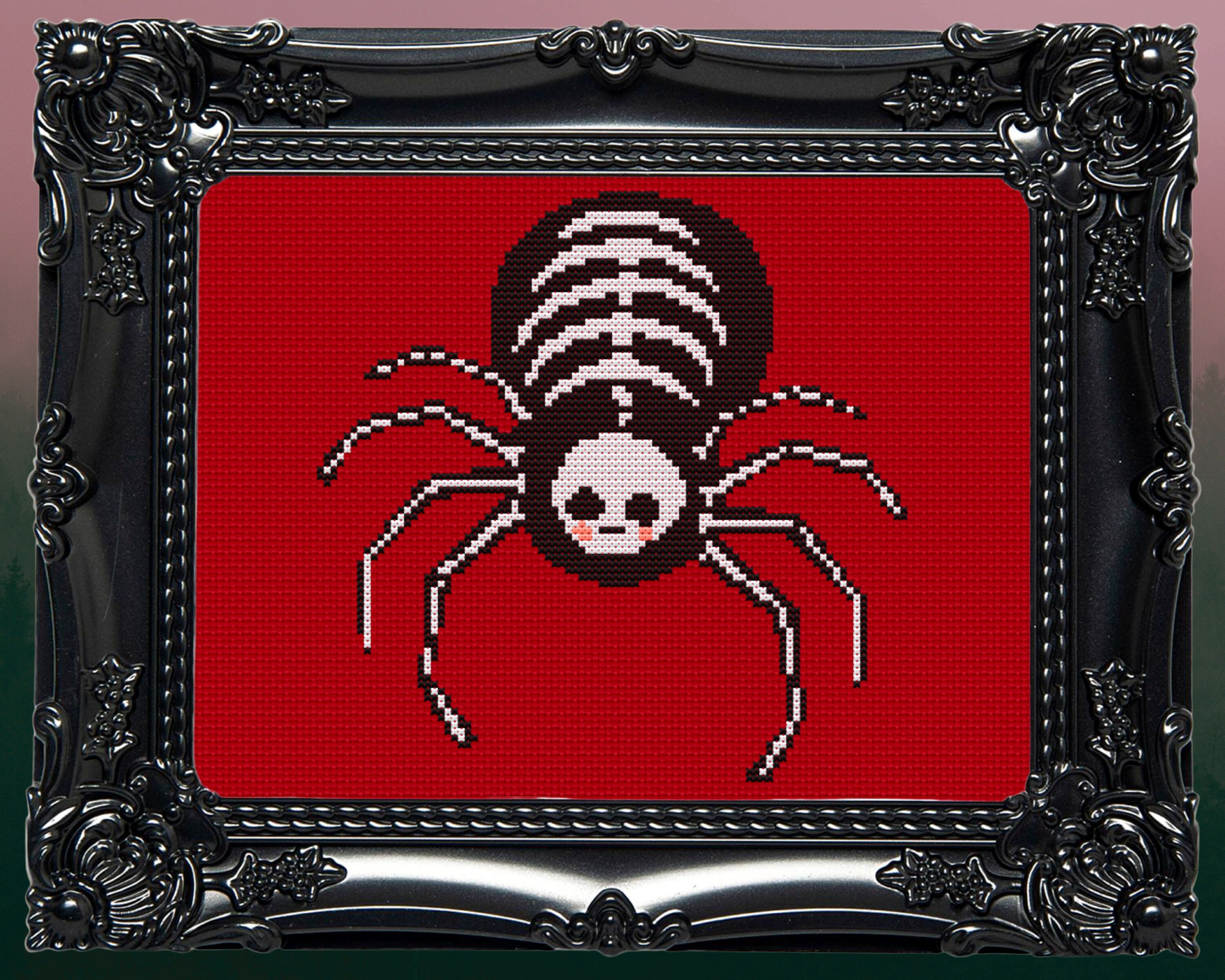 Spider Skeleton Cross Stitch Pattern Digital | Goth | Gothic | Creepy ...