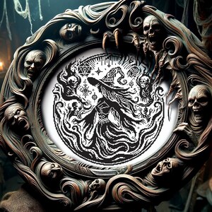 Wraith Witch Cross Stitch Pattern Horror Gift for Goth X-stitch Witchy ...